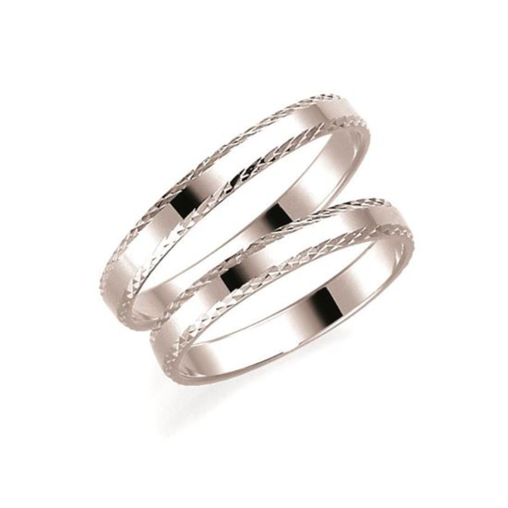 NC Christophersen - Oss2 Giftering - Hvitt Gull - 3 mm - NB: Pris pr ...